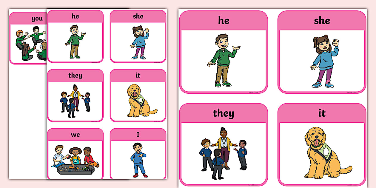 Personal Pronoun Picture Cards | ضمائر الغائب