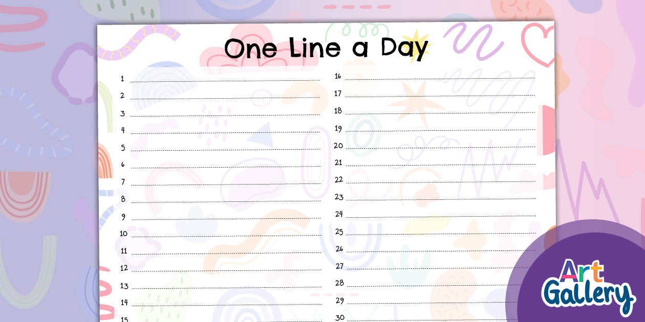 One Line a Day Summer Activity (teacher made) - Twinkl