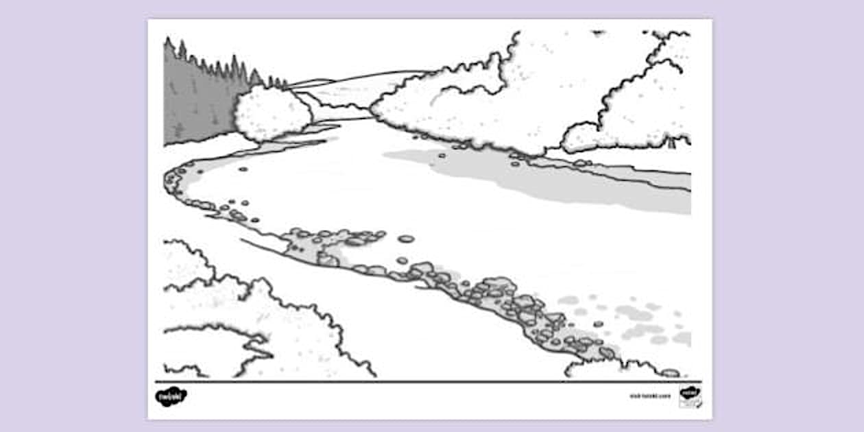 Fresh Water Colouring Sheet | Colouring Sheets - Twinkl