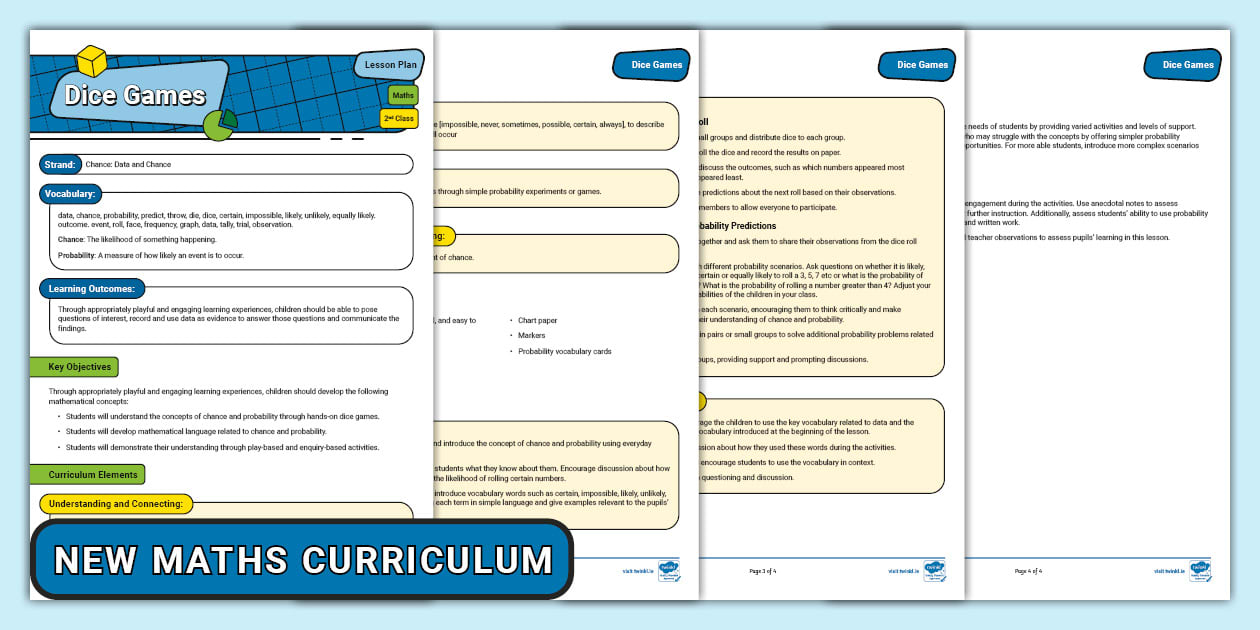 Dice Games (Chance and Probability) Lesson Plan - Twinkl