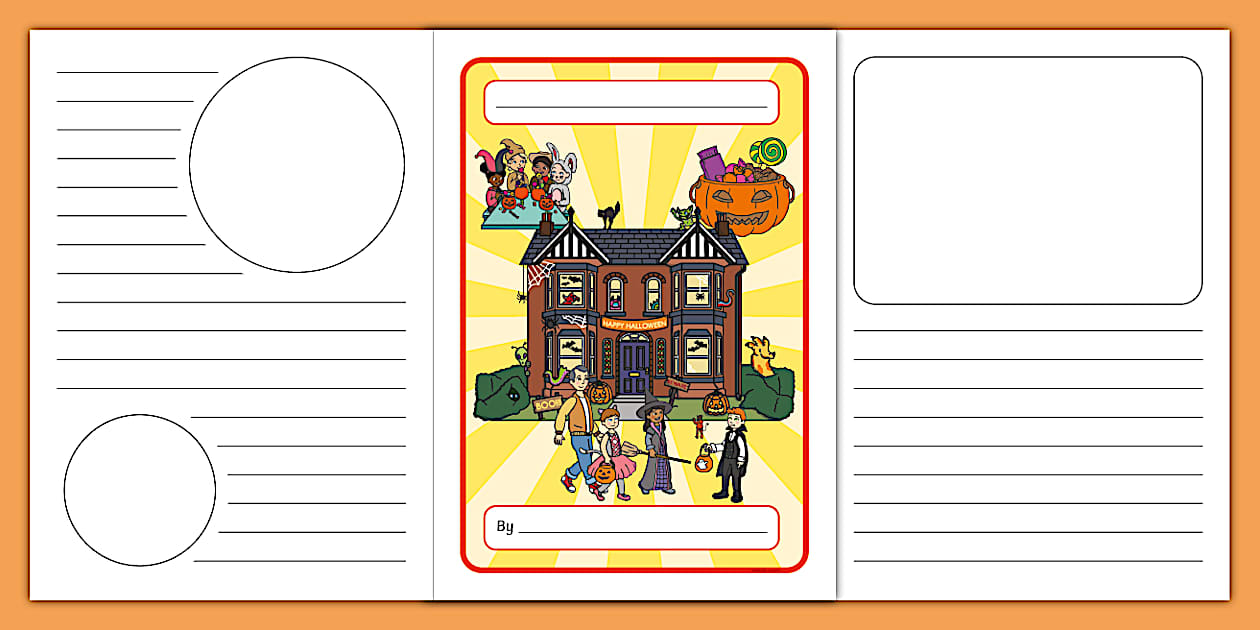 My Halloween Recount Book Writing Frame