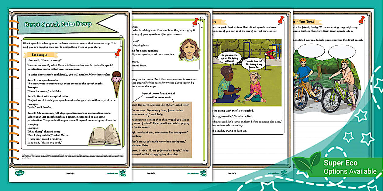Direct Speech: Writing Conversations (Ages 8 - 9)