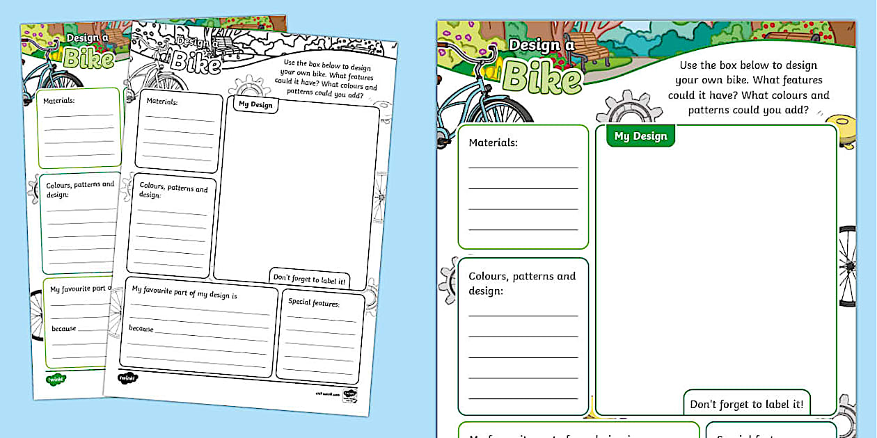 Design a Bike Worksheet