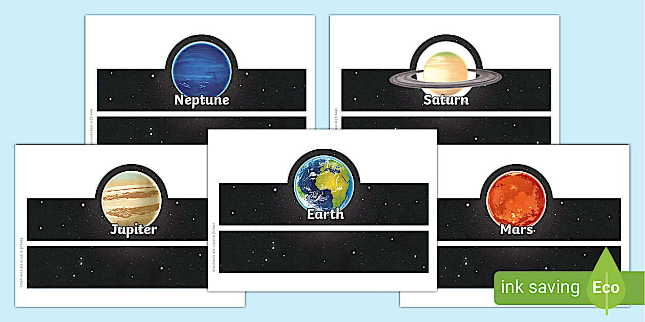 Solar System Headbands, solar system, planets (teacher made)