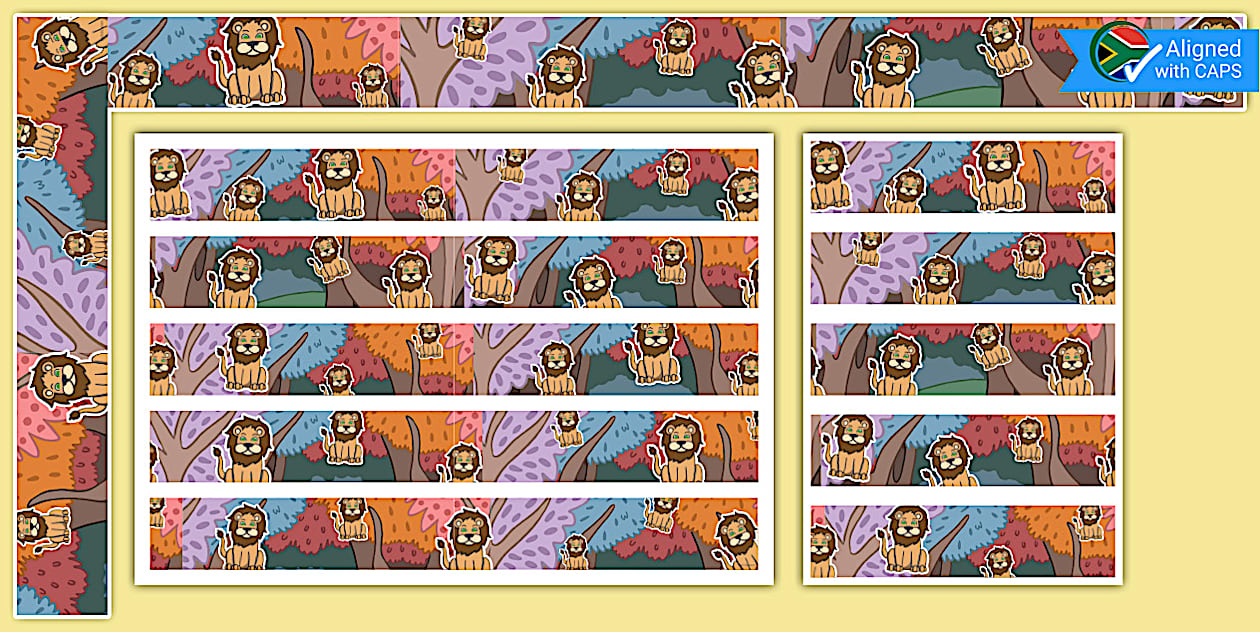 Lion-Themed Display Borders - Twinkl