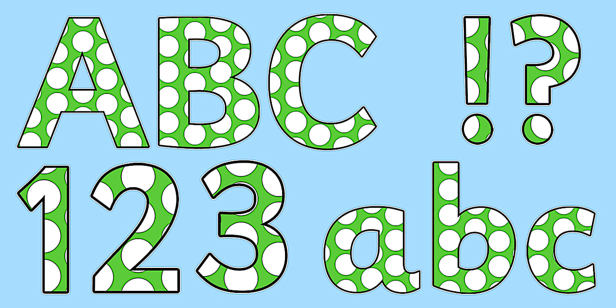 Green and White Spots Editable (teacher made) - Twinkl