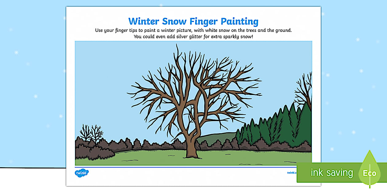 Winter Finger Painting Activity | Twinkl Snow Painting Ideas