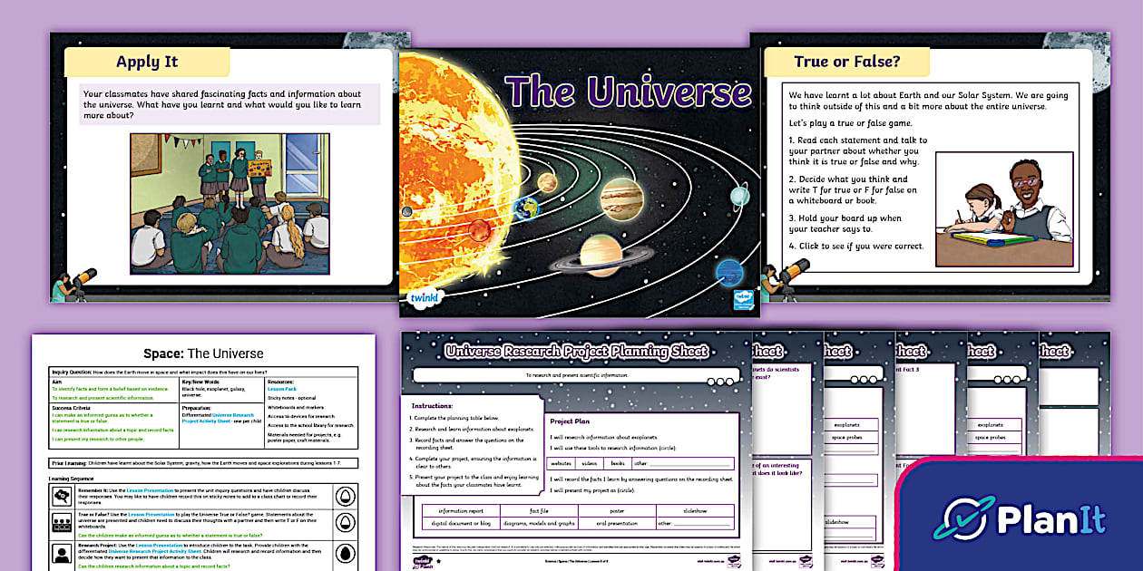 Year 6 Science Space Lesson 8 The Universe (teacher made)