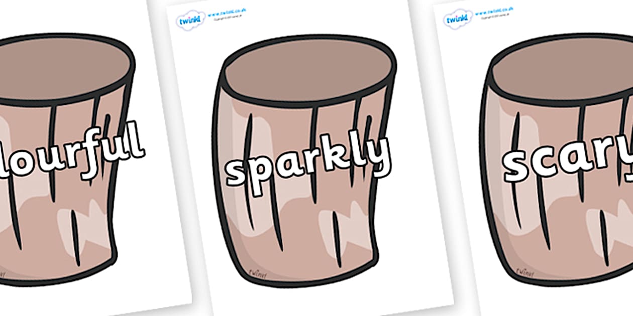 Cursive Wow Words on Drums (teacher made) - Twinkl