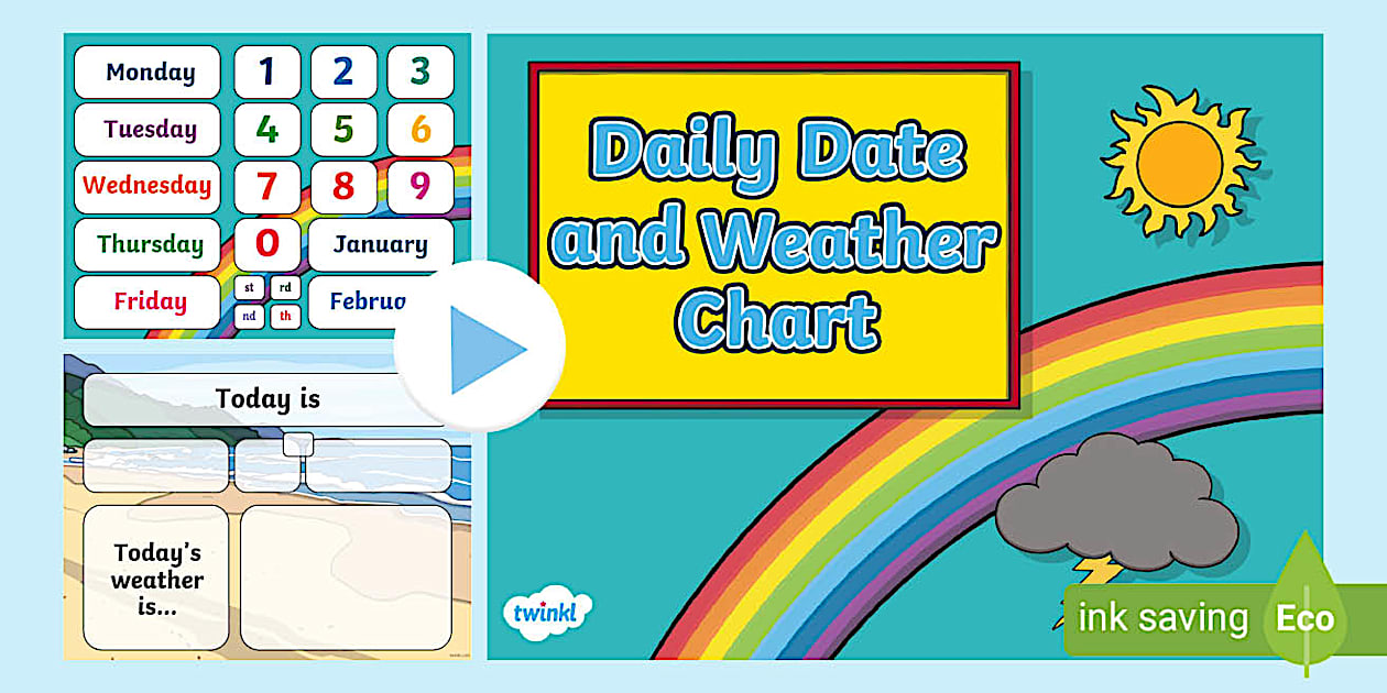 Date and Weather interactive daily interactive activity Flipchart