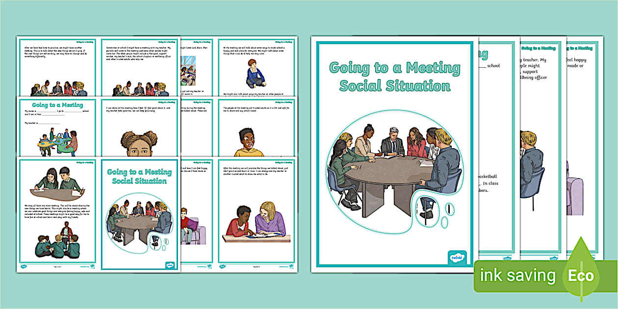Going to a Meeting Social Situation Booklet (teacher made)