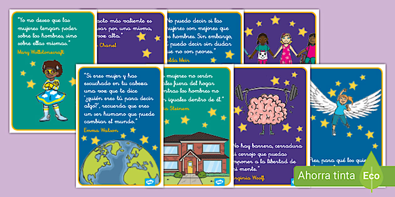Pósters: Día de la Mujer frases