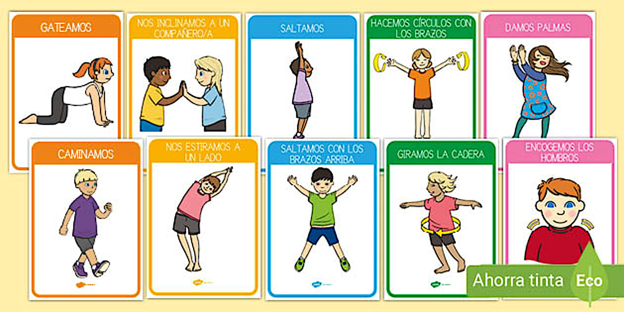 Flashcards: Actividades de psicomotricidad | Infantil