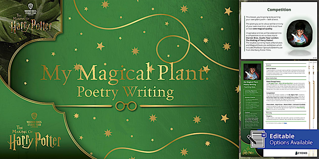 My Magical Plant: Harry Potter Poem Ideas Pack - Twinkl