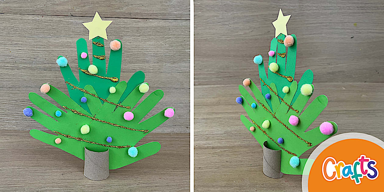 Handprint Christmas Tree | Twinkl Crafts (Teacher-Made)