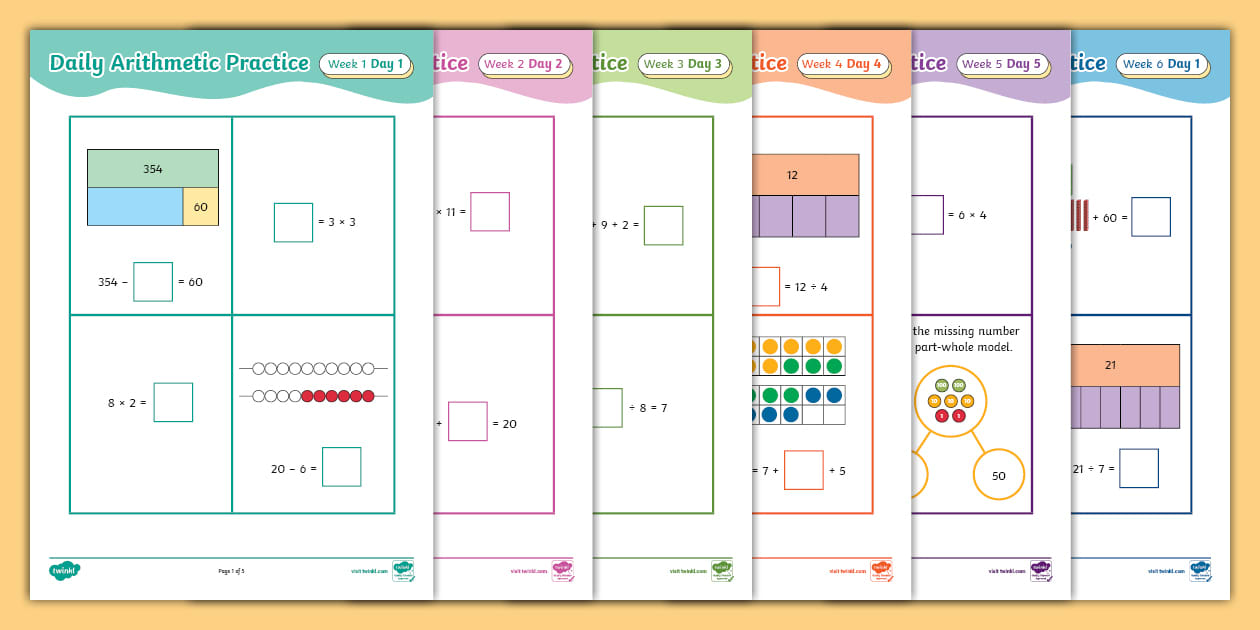 👉 Year 3 Autumn 2 Daily Arithmetic Practice Pack - Twinkl