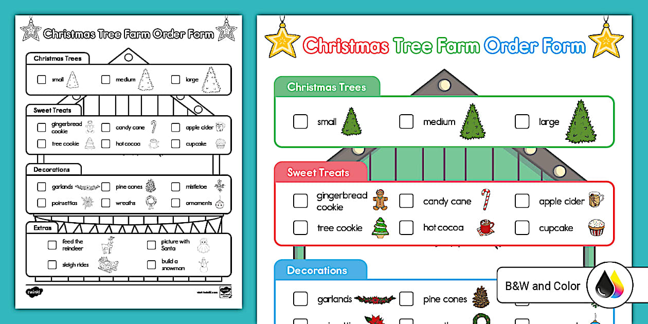 Christmas Tree Farm Dramatic Play Order Form (Teacher-Made)