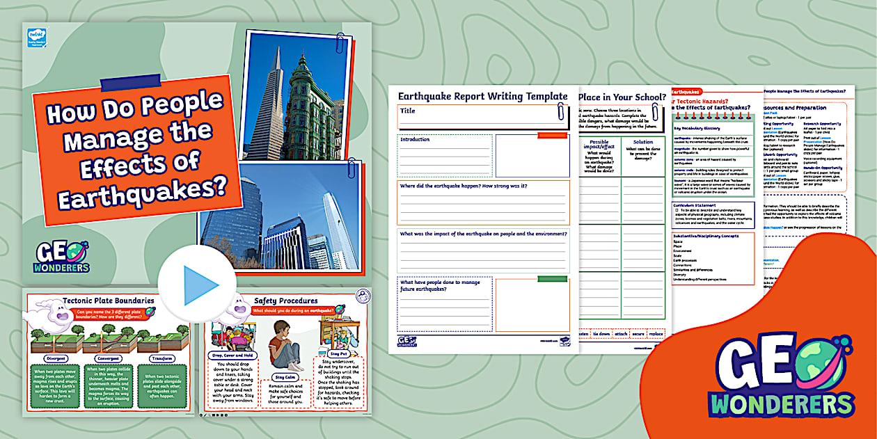 Geo Wonderers LKS2: Volcanoes and Earthquakes Lesson Pack 5