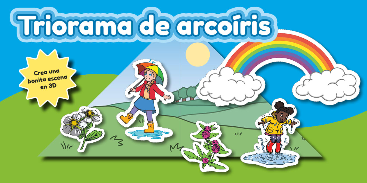 Triorama: El arcoíris - Escena 3D Twinkl