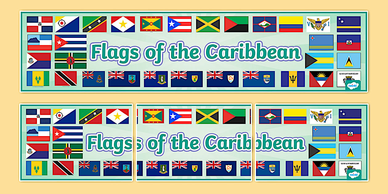 Flags of the Caribbean Display Banner (teacher made)