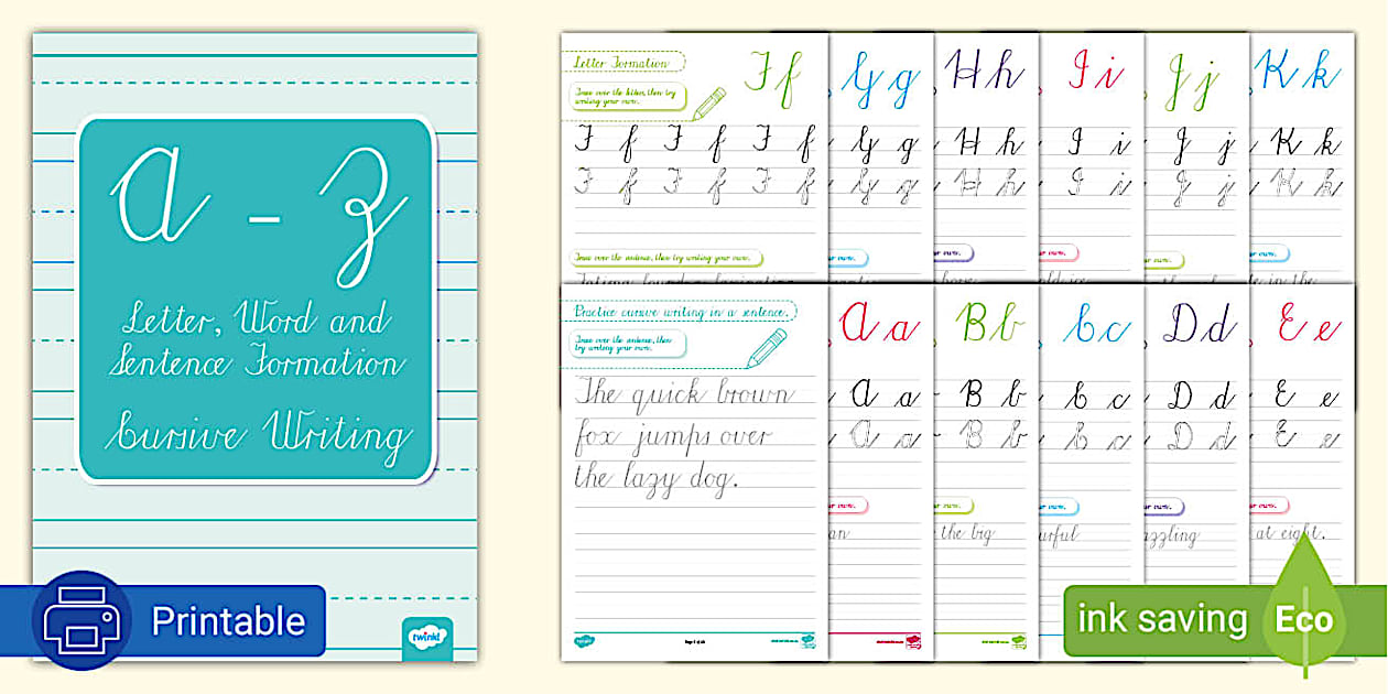 Cursive Sentence Practise | Letters, Words And Sentences