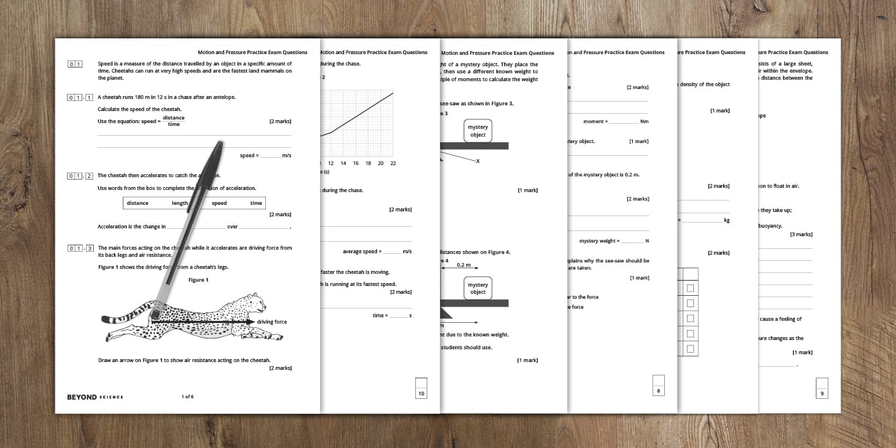 Motion and Pressure Foundation Questions | Beyond Science