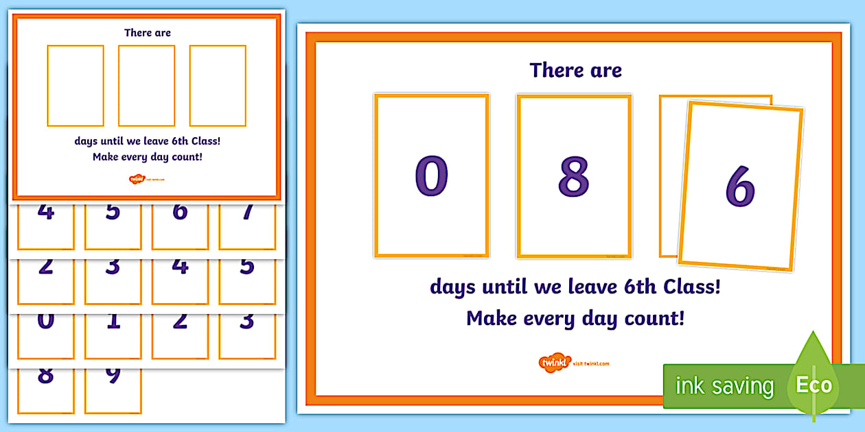 Countdown to End of School Year Print-Out (Teacher-Made)