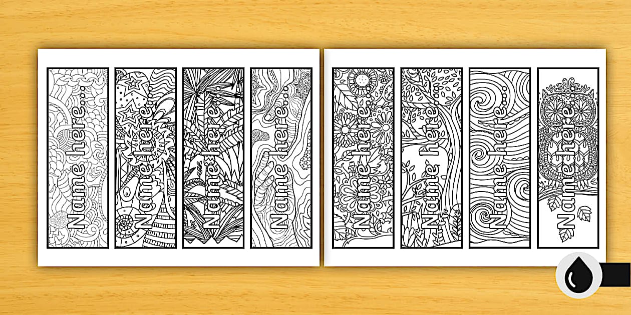 Bookmark Colouring Pages for Kids – Personalize Reading Fun
