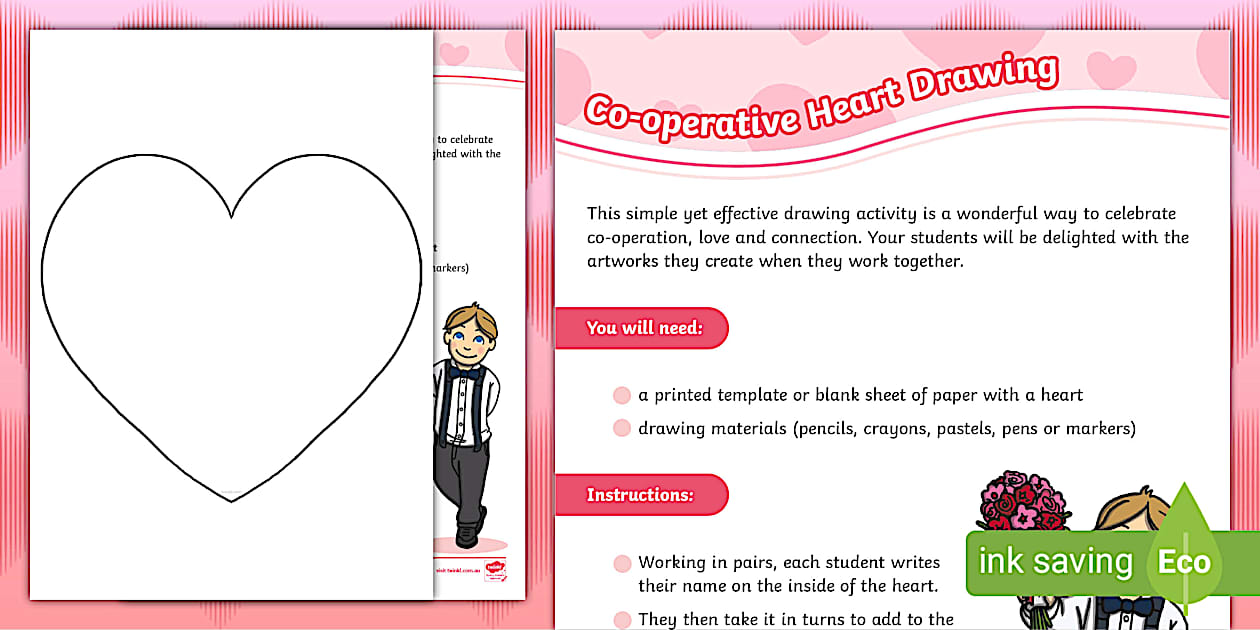 Valentine's Day Interactive Heart Drawing (teacher made)