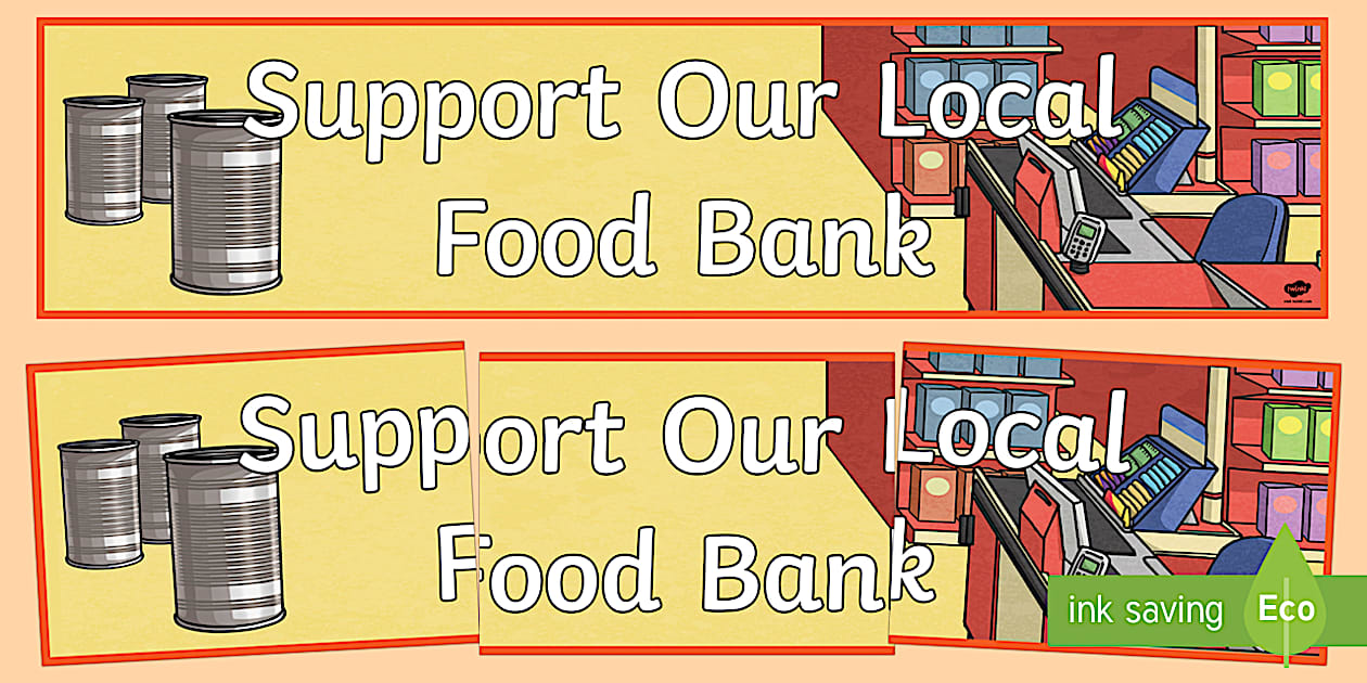 Support our local food Bank Banner-Scottish - Twinkl