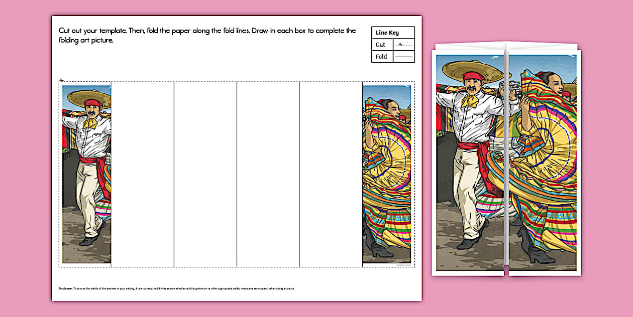 Hispanic Heritage Month Folding Art Template (teacher made)