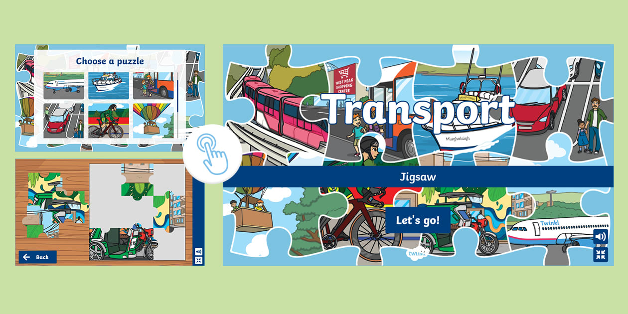 Transport Interactive Jigsaw Puzzle (teacher made) - Twinkl