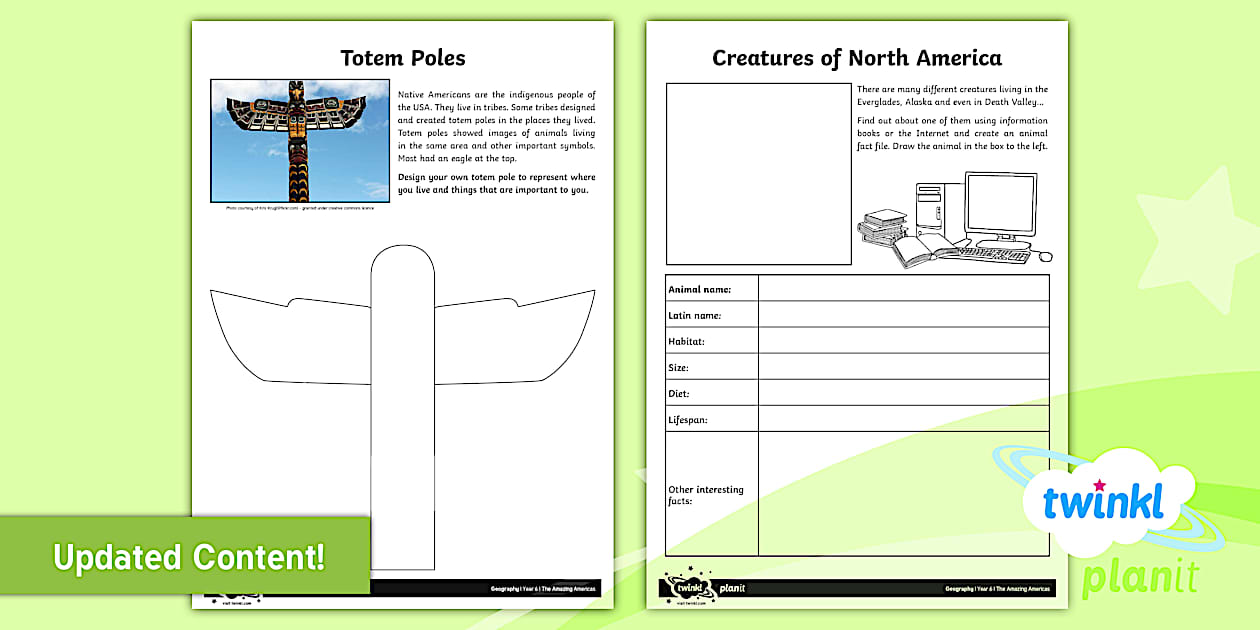 The Americas Home Learning Tasks - Year 6 Geography - Twinkl