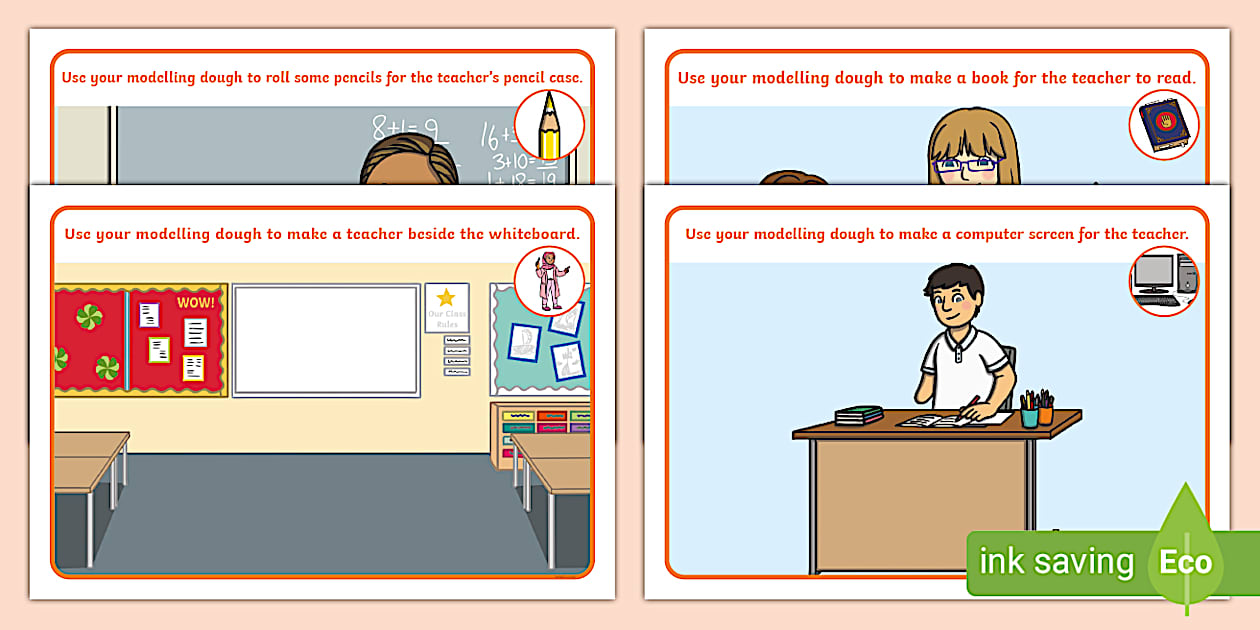 Teacher Modelling Dough Mats ELC (teacher made) - Twinkl