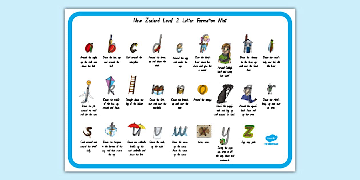 New Zealand Phonics | NZ Letter Formation Mat (teacher made)