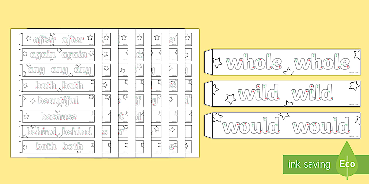 Cursive Handwriting Year 2 Common Exception Words Paper Chain Activity