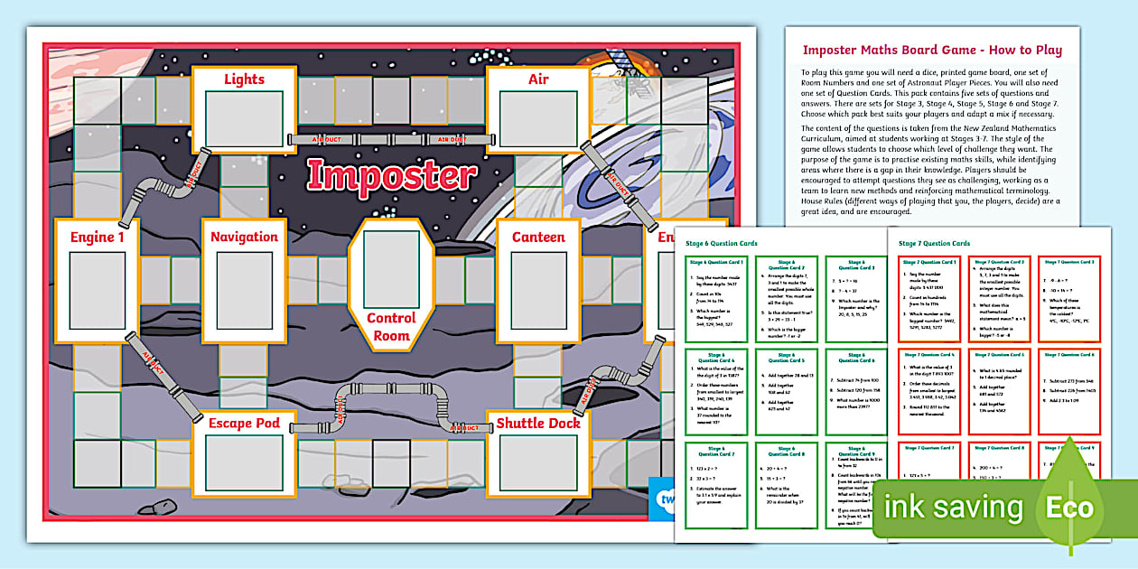 Imposter Maths Board Game (teacher made) - Twinkl