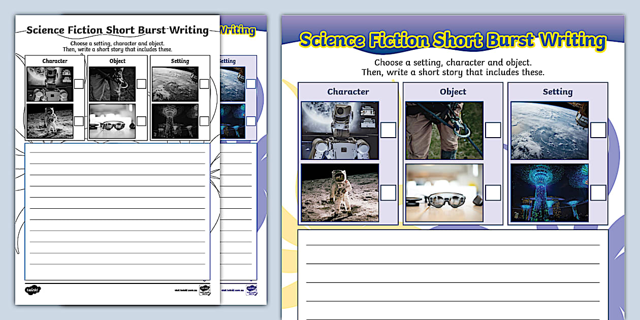 Science Fiction Short Burst Writing Template (teacher made)