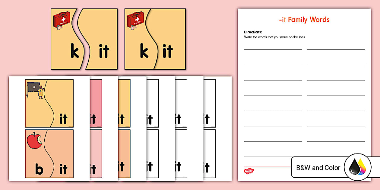 -it Word Family Jigsaw Puzzles (teacher made) - Twinkl