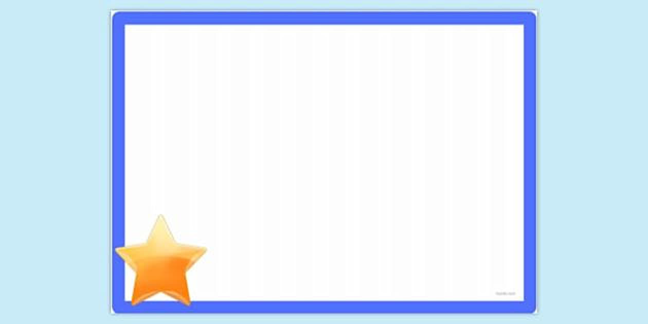 Simple Blank Blue Award Page Border | Page Borders | Twinkl