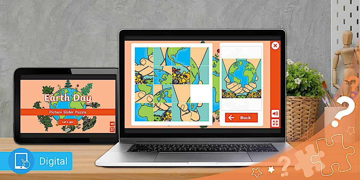 Earth Day Picture Slider Interactive Puzzle Game - Twinkl