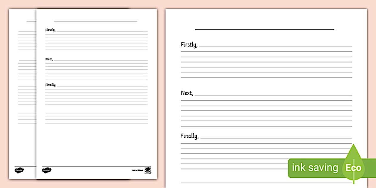 Recount Narrow Lined Writing Frame - Twinkl