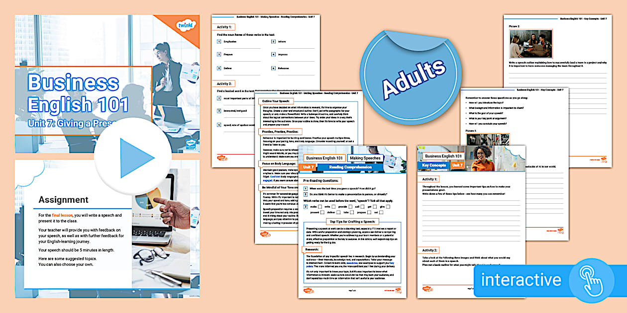 ESL Business English 101: Unit 7 (teacher made) - Twinkl
