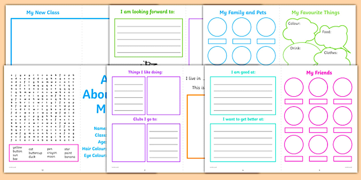 Editable All About Me KS1 Activity Booklet - Twinkl
