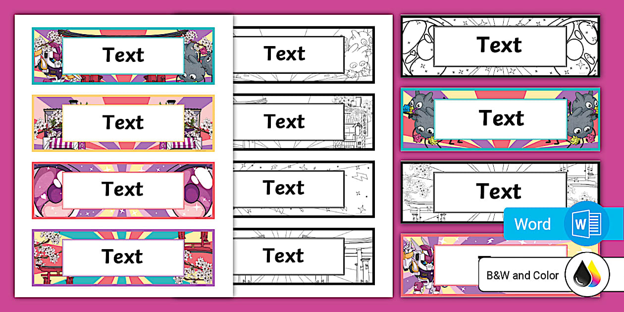 Editable "ANIME-zing" Class Labels (teacher made) - Twinkl