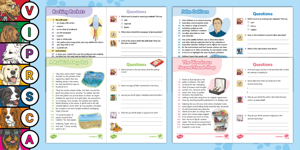 LKS2 Reduce, Reuse, Recycle 60-Second Reads Activity Pack