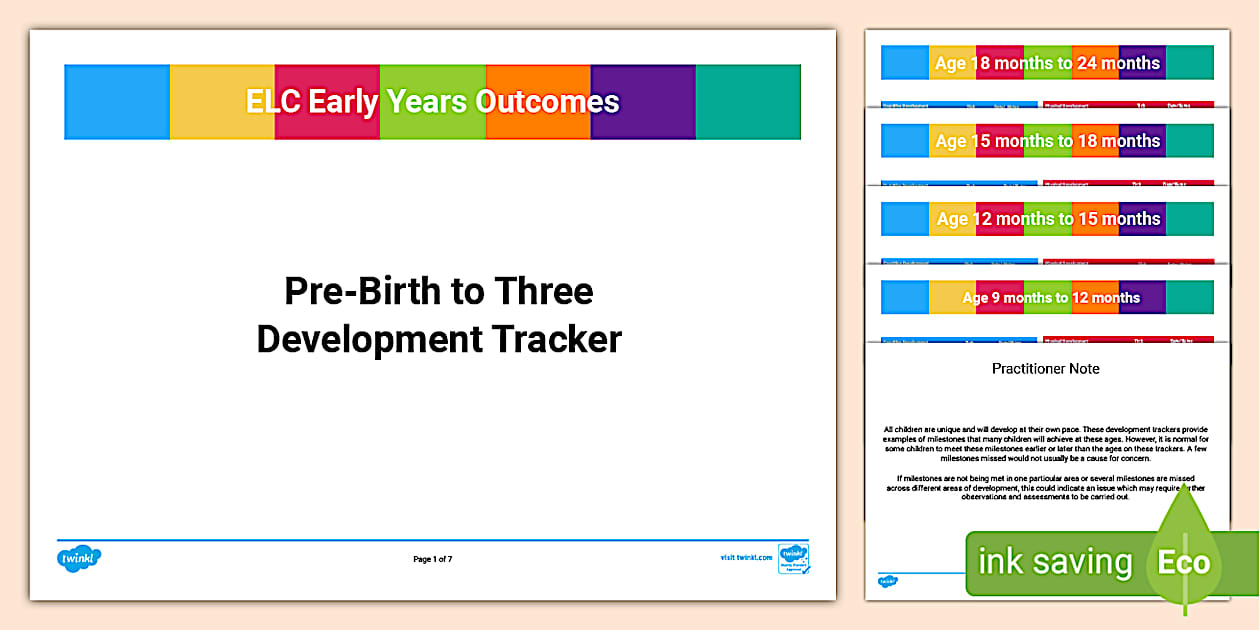 From Birth to Three Years Developmental Milestones Tracker