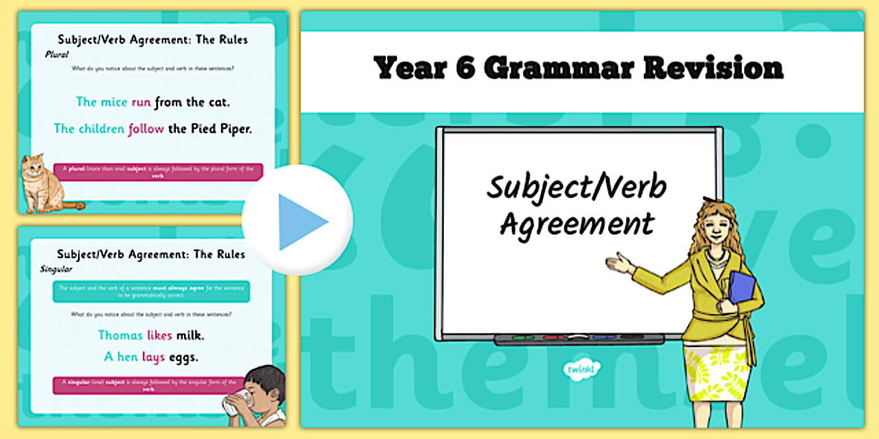 Year 6 Grammar Revision Guide and Quick Quiz Subject Verb Agreement