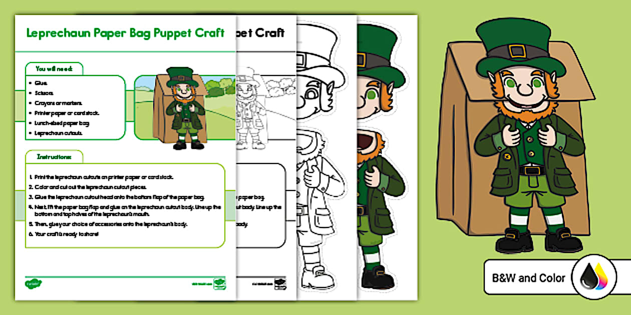 Leprechaun Puppet Craft | Irish Mythology | Twinkl USA