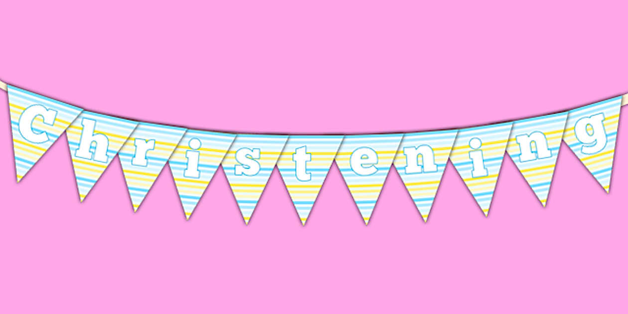 Printable Christening Bunting | Twinkl Resources - Twinkl